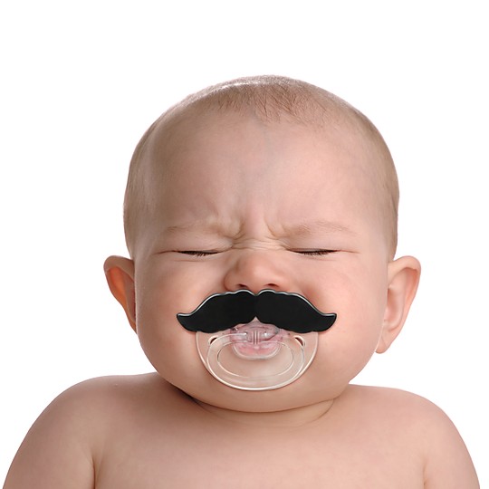 Chupete original con bigote