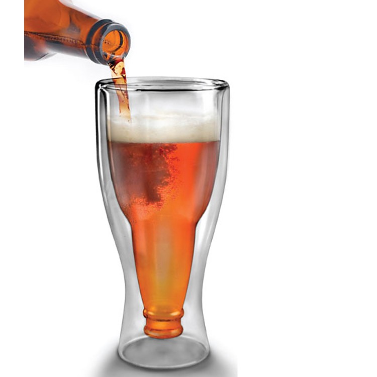 Vaso Botella de Cerveza "Hopside Down"