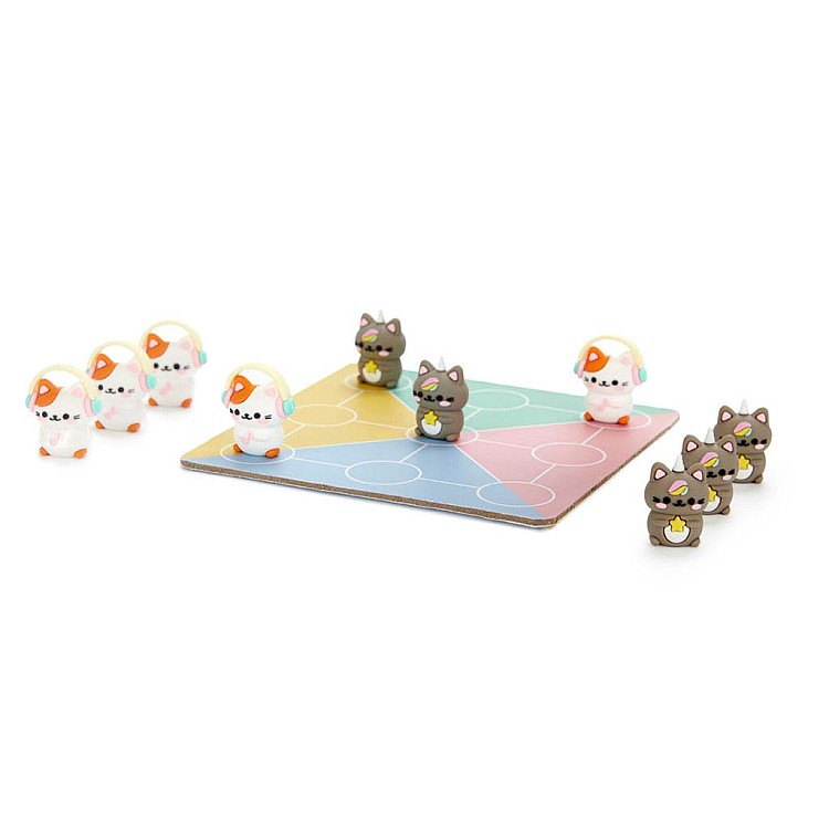 Juego tres en raya kawaii con gatitos