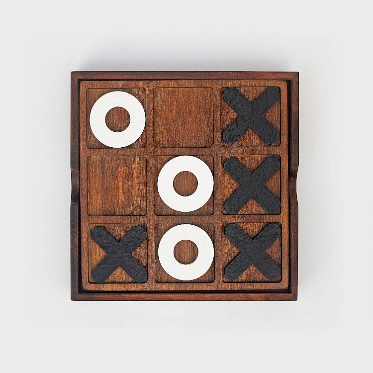 Juego tres en raya de madera