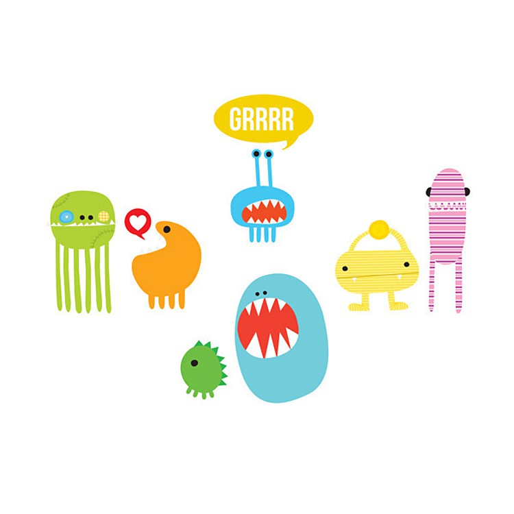 Set de Calcomanías "Monster"