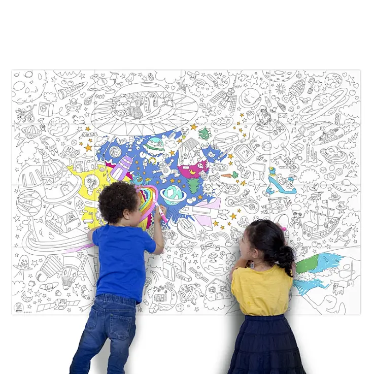 Póster para Colorear Grande Cosmos
