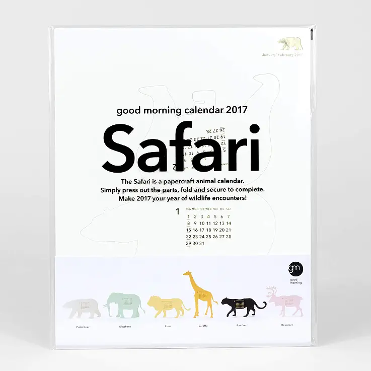 Calendario 2017 Safari