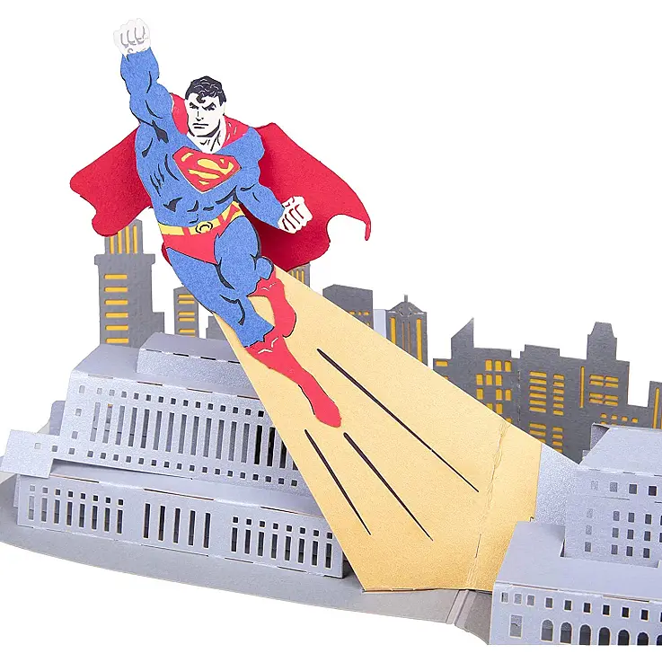 Tarjeta 3D Pop-Up Superman