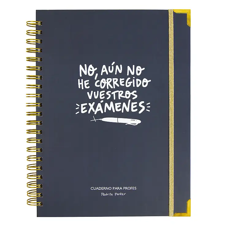 Cuaderno del profesor con agenda atemporal